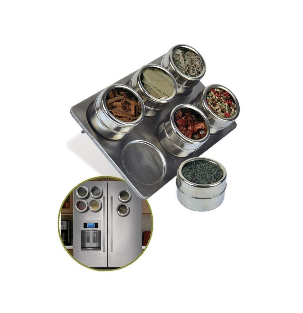 Set De Condimente Inox, , Recipiente Din Sticla Transparenta Si Un ...