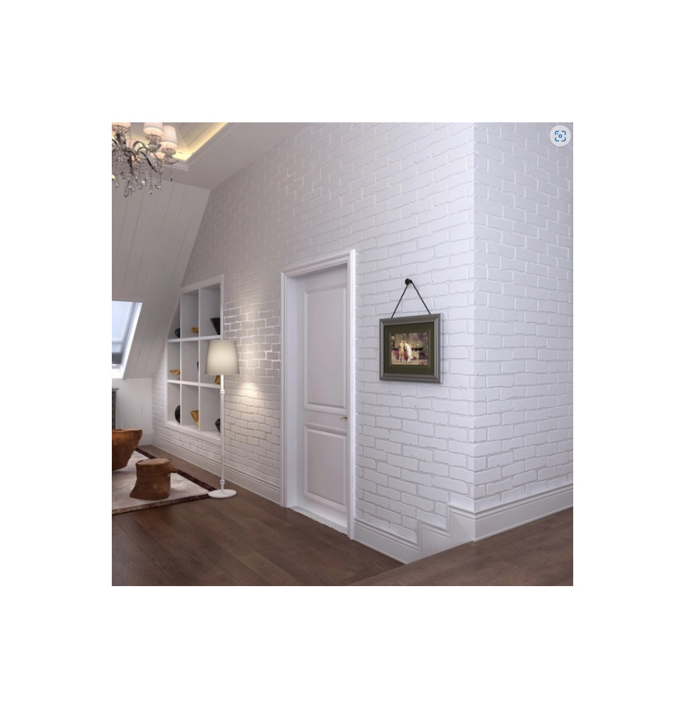 Tapet Autoadeziv Cu aspect de caramida alba 10 Metri x45 cm -Rezistent ...